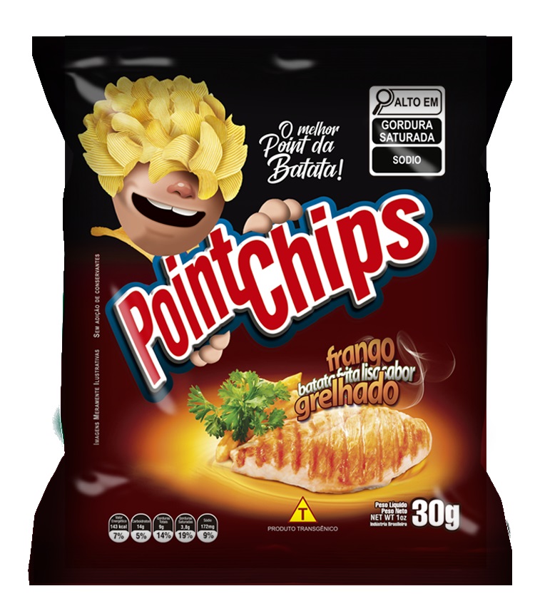 BATATA POINTCHIPS 30G FRANGO GRELHADO | Pipocão