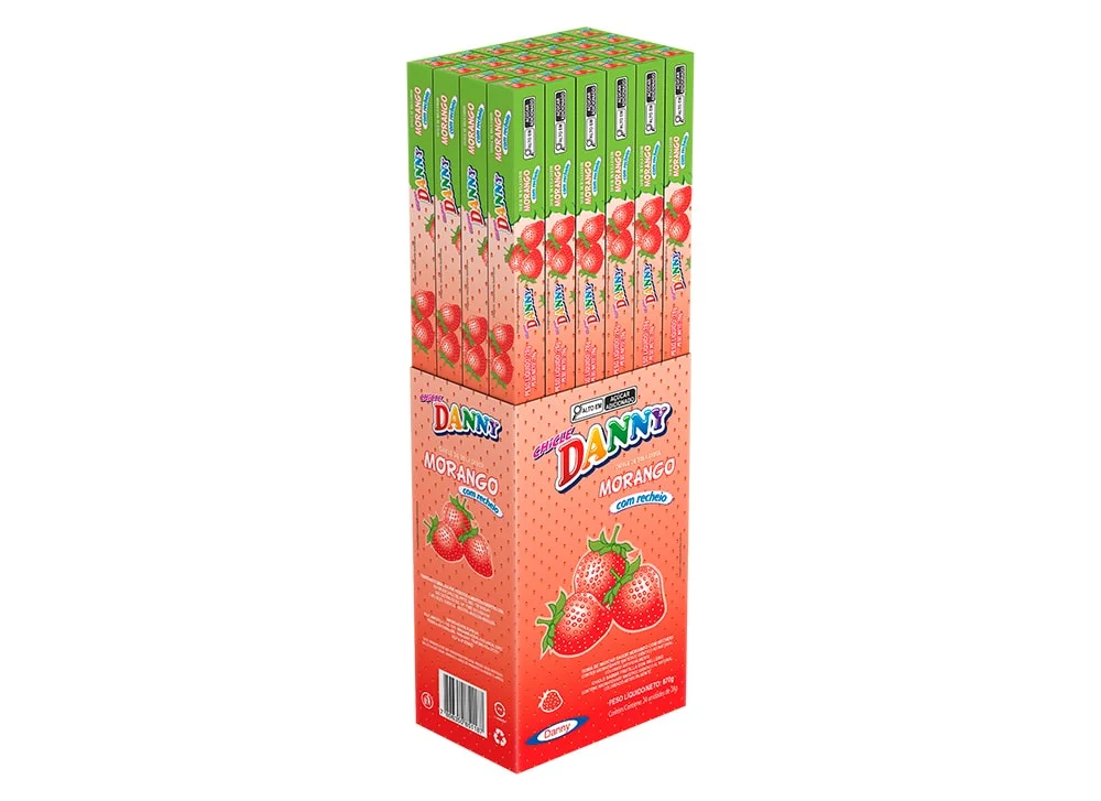 CHICLE DANNY MORANGO 28G UN | Pipocão