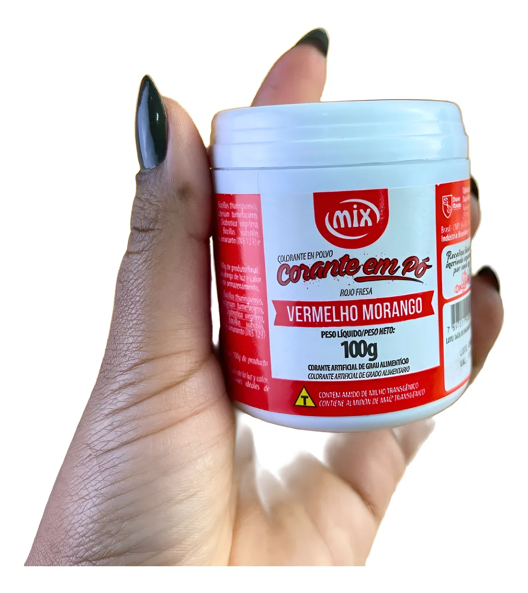 CORANTE EM PÓ MIX VERMELHO MORANGO 100G | Pipocão